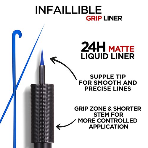 Infaillible Eye Makeup Grip 24H Matte Liquid Liner Øjenmakeup 01 Matte ...