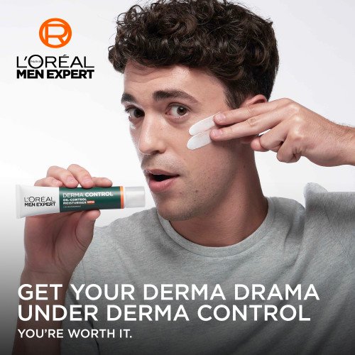 Men Expert Derma Control Oil-Control Ansigtscreme SPF30 | L'Oréal Paris
